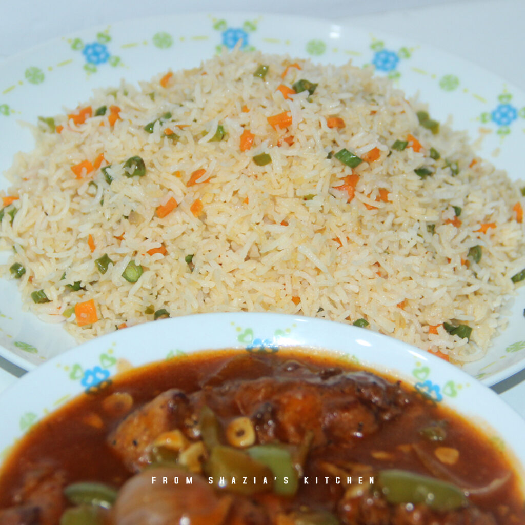 VEG FRIED RICE - shaziaskitchen